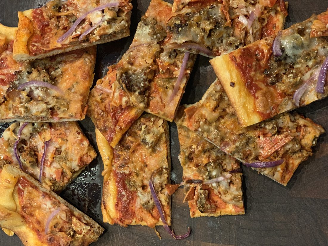 Square Pizza Recipe: It Tastes Just Like My Mama Made It! | Jorj Morgan ...